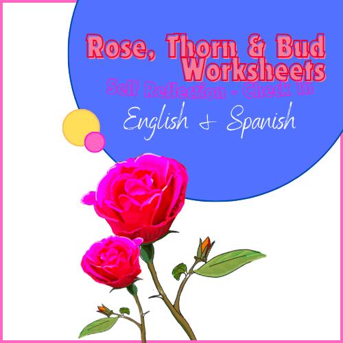 Rose Thorn and Bud Worksheet: English and Spanish Self Reflection - Etsy