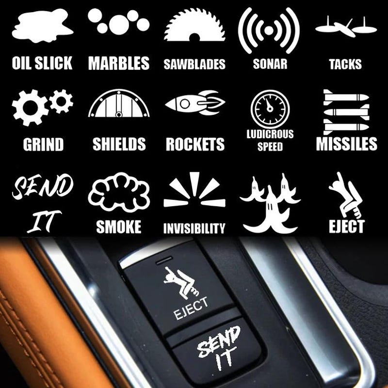 Car Decal Interior Button Stickers - Etsy
