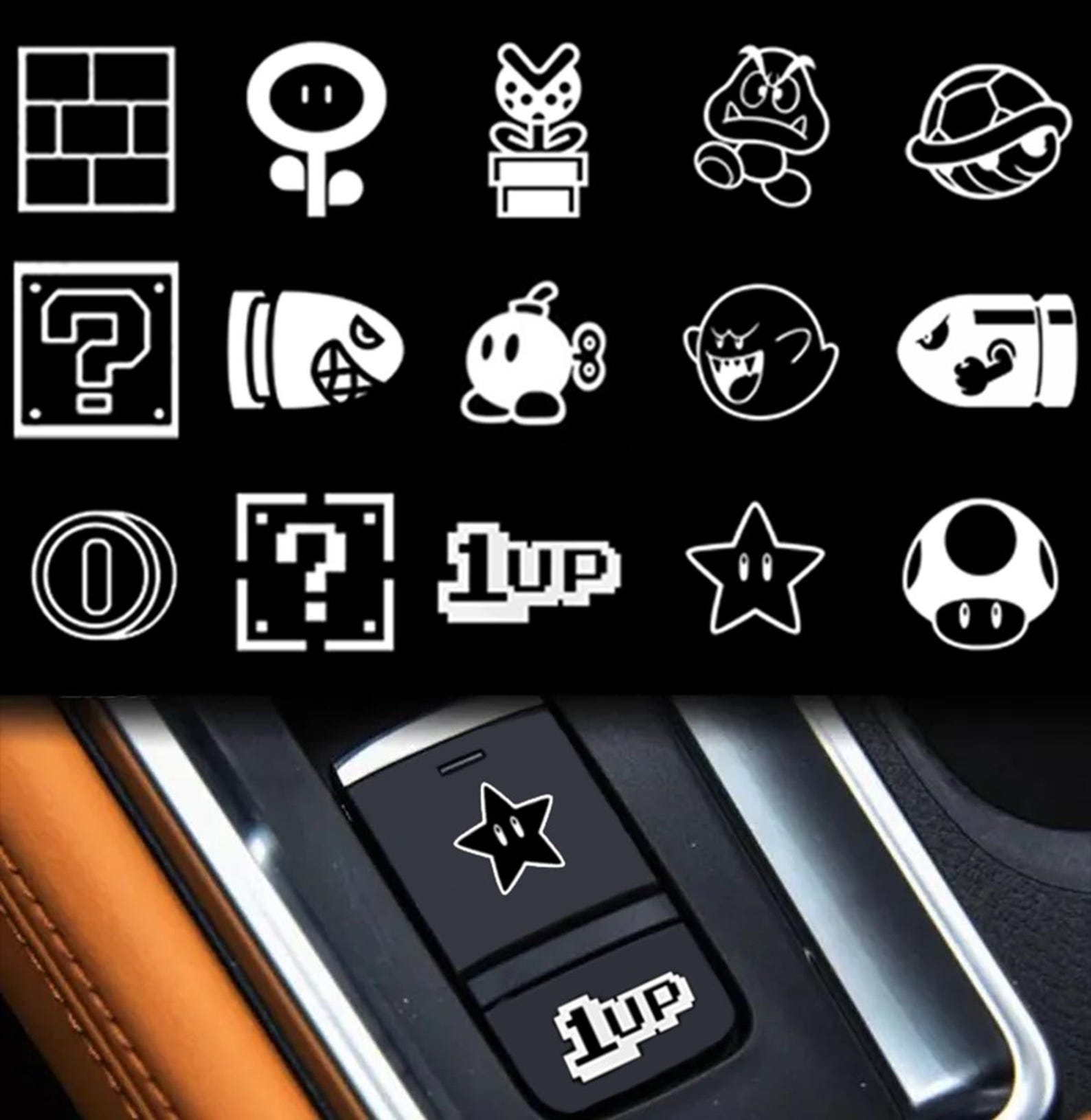 2x Stickers for Blank Car Ports Switch Stickers, Eject Decals Cars ...
