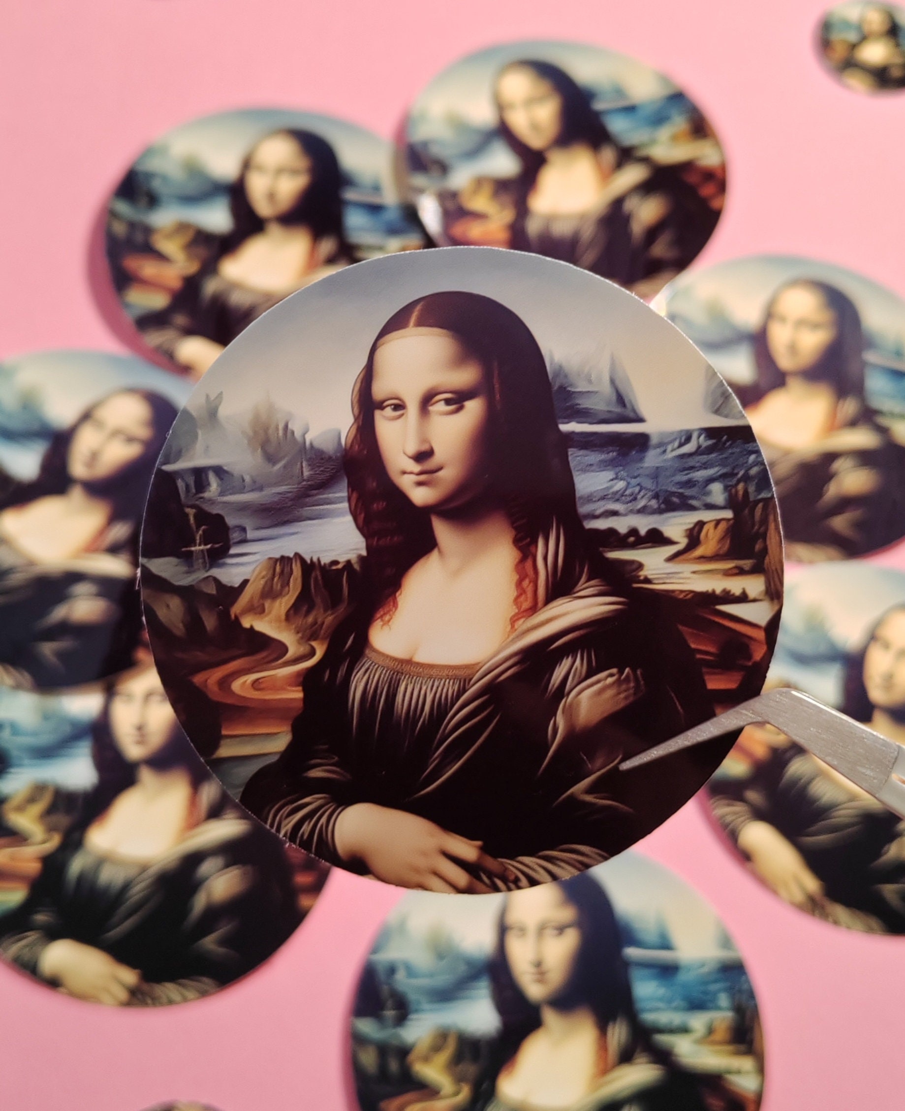 Mona Lisa Sticker, 2.5 in Sticker, Mona Lisa Art, Diecut Sticker ...