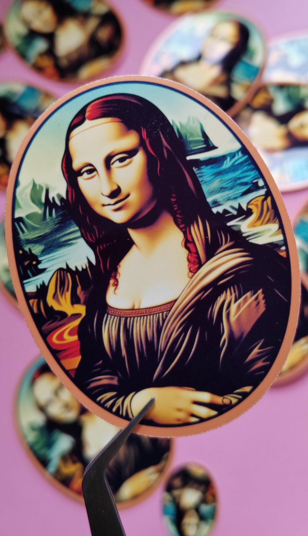 Mona Lisa Sticker, 2.5 in Sticker, Mona Lisa Art, Diecut Sticker ...