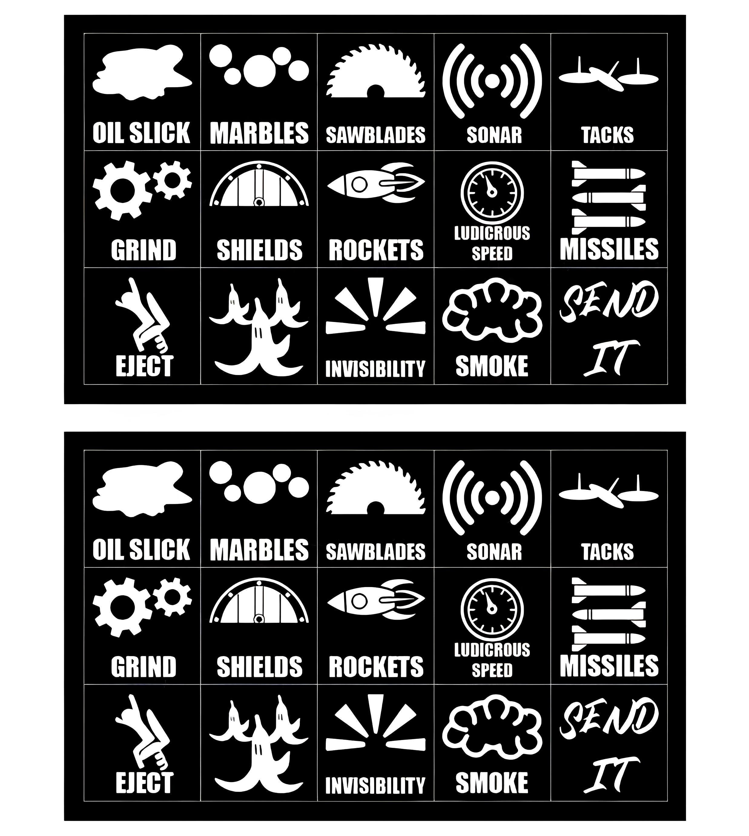 2x Car Blank Buttons, Funny Switch Stickers, Eject Decals, Cars ...