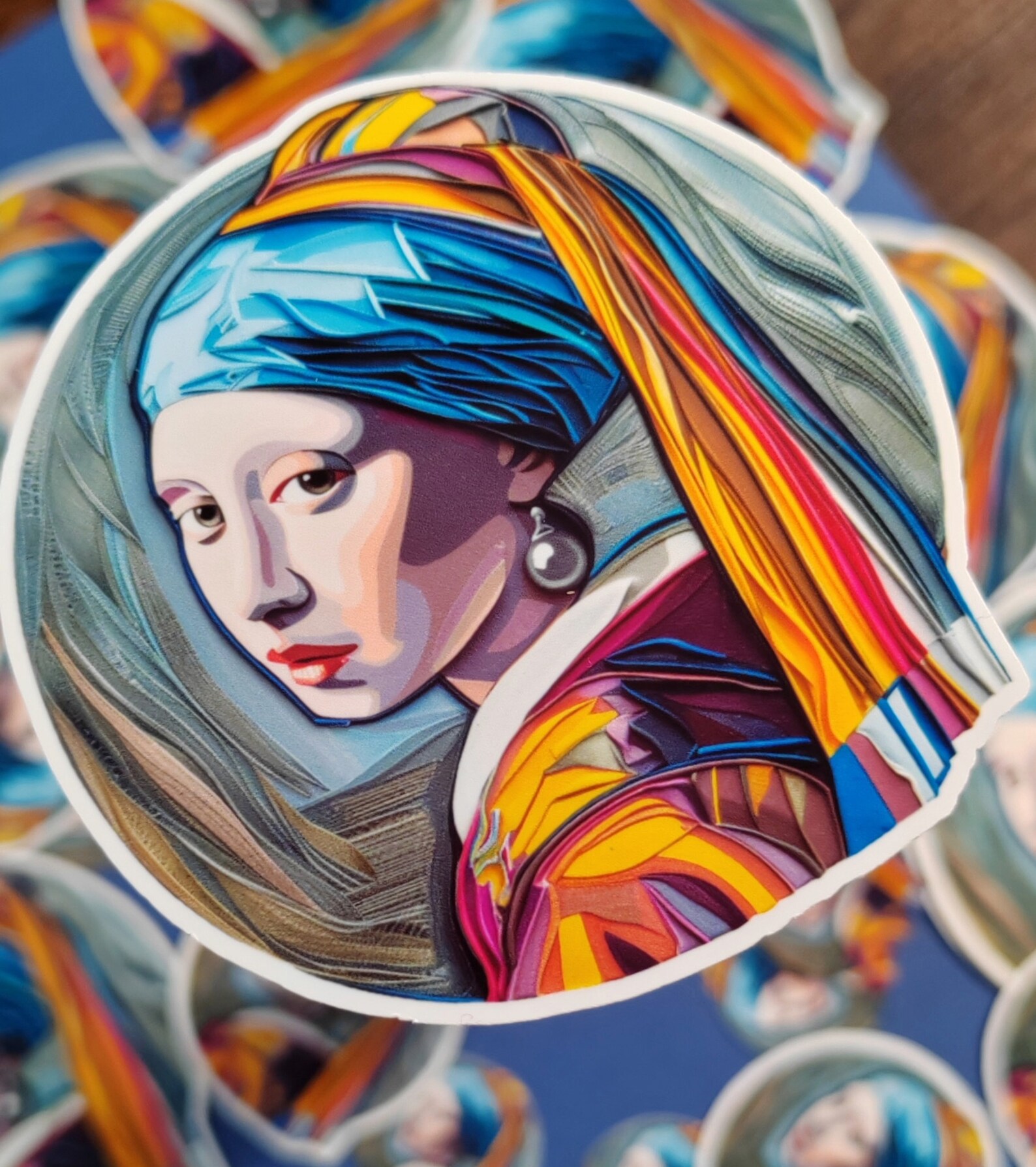 Girl With a Pearl Earring 2.5 in Sticker, Diecut Sticker, Perfect for ...