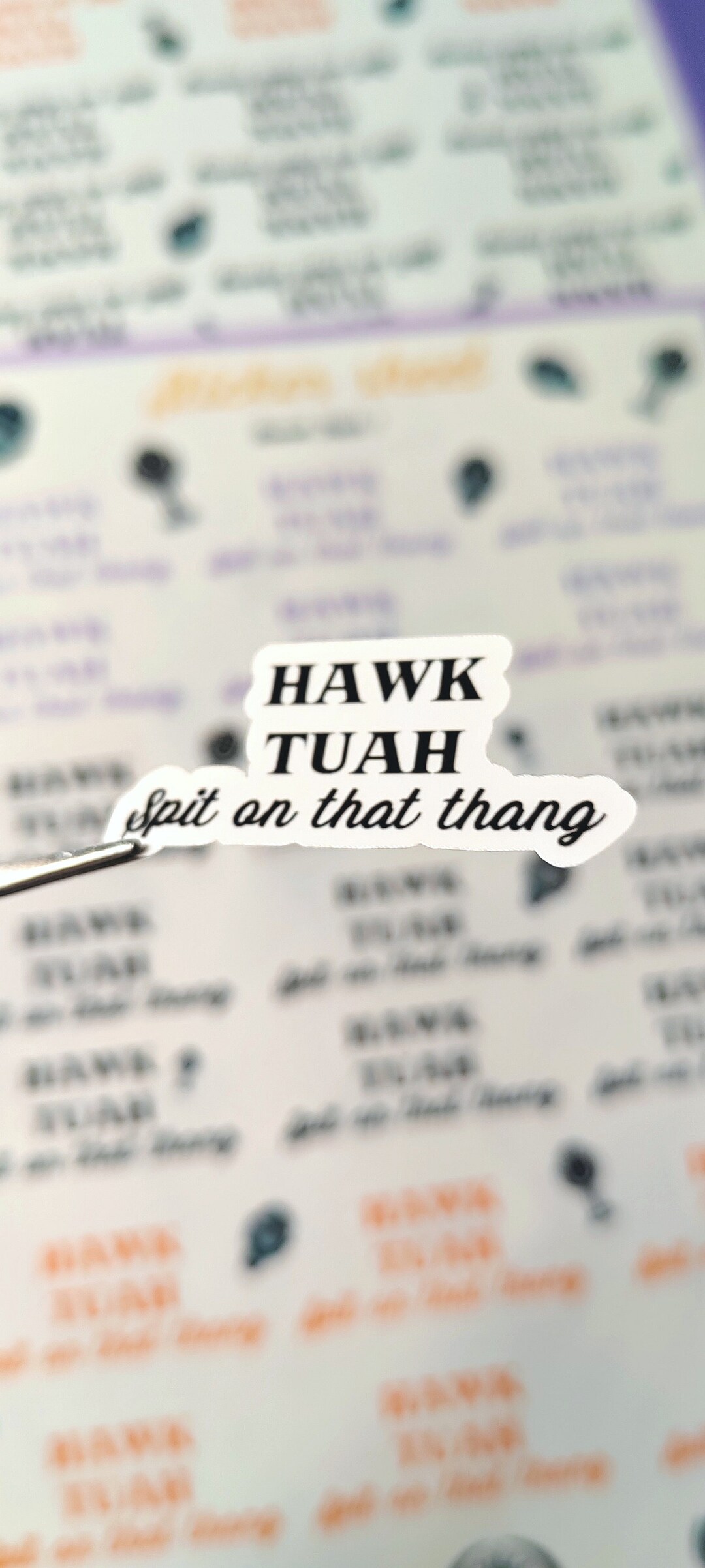 Hawk Tuah Spit on That Thang Sticker, Funny Sticker, 4x6 Sticker Sheet ...