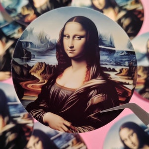 Mona Lisa Sticker, 2.5 in Sticker, Mona Lisa Art, Diecut Sticker ...