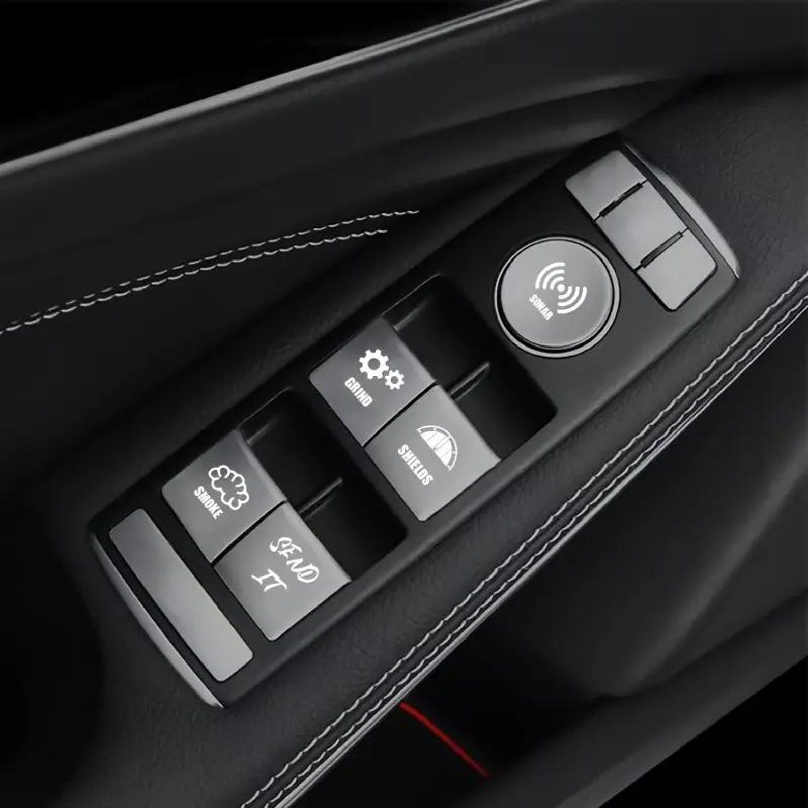 2x Car Blank Buttons, Funny Switch Stickers, Eject Decals, Cars ...