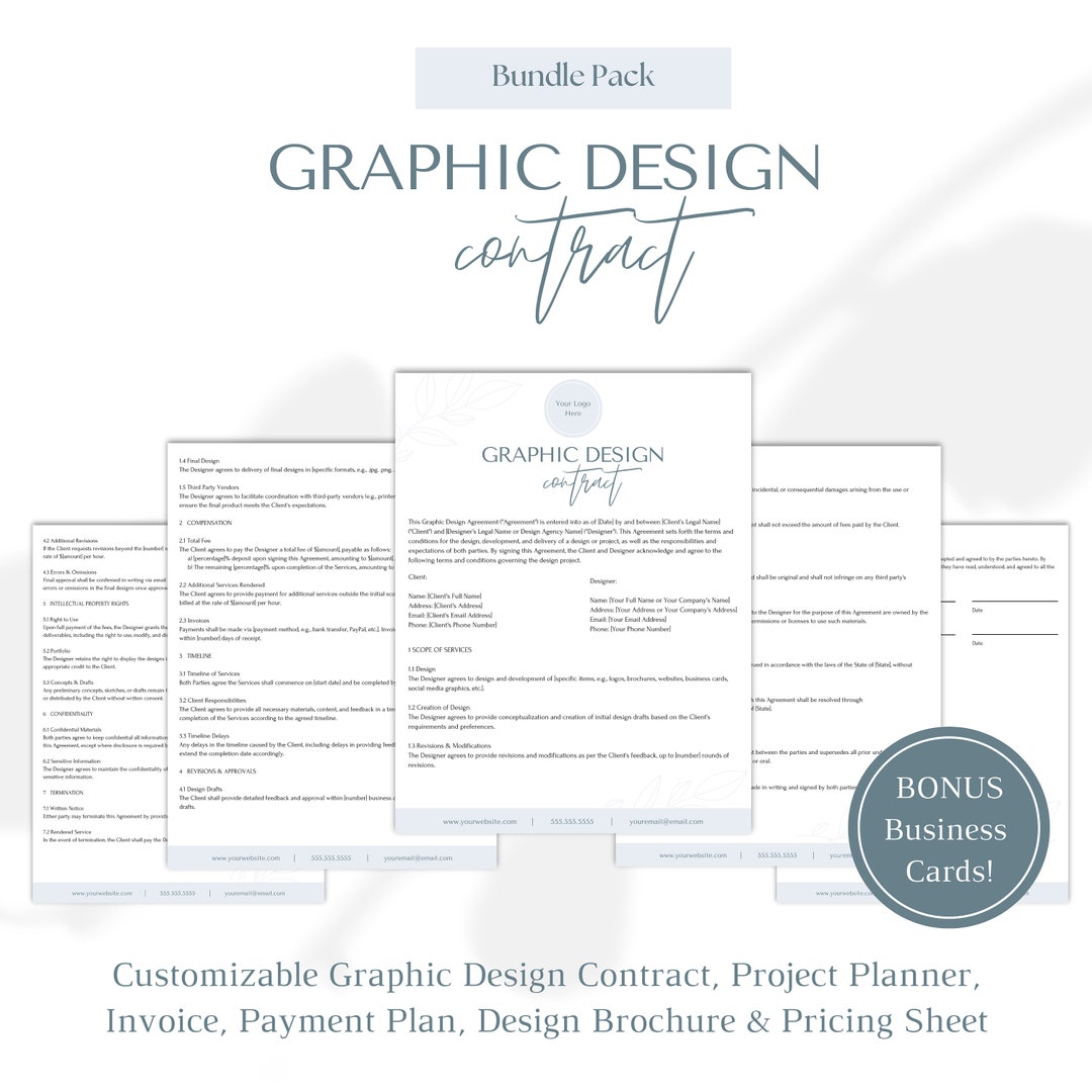 Graphic Design Contract Premier Bundle - Etsy