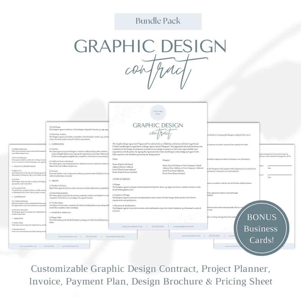 Graphic Design Contract Premier Bundle - Etsy