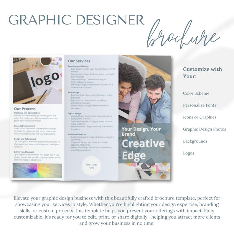 Graphic Designer Brochure Customizable - Etsy