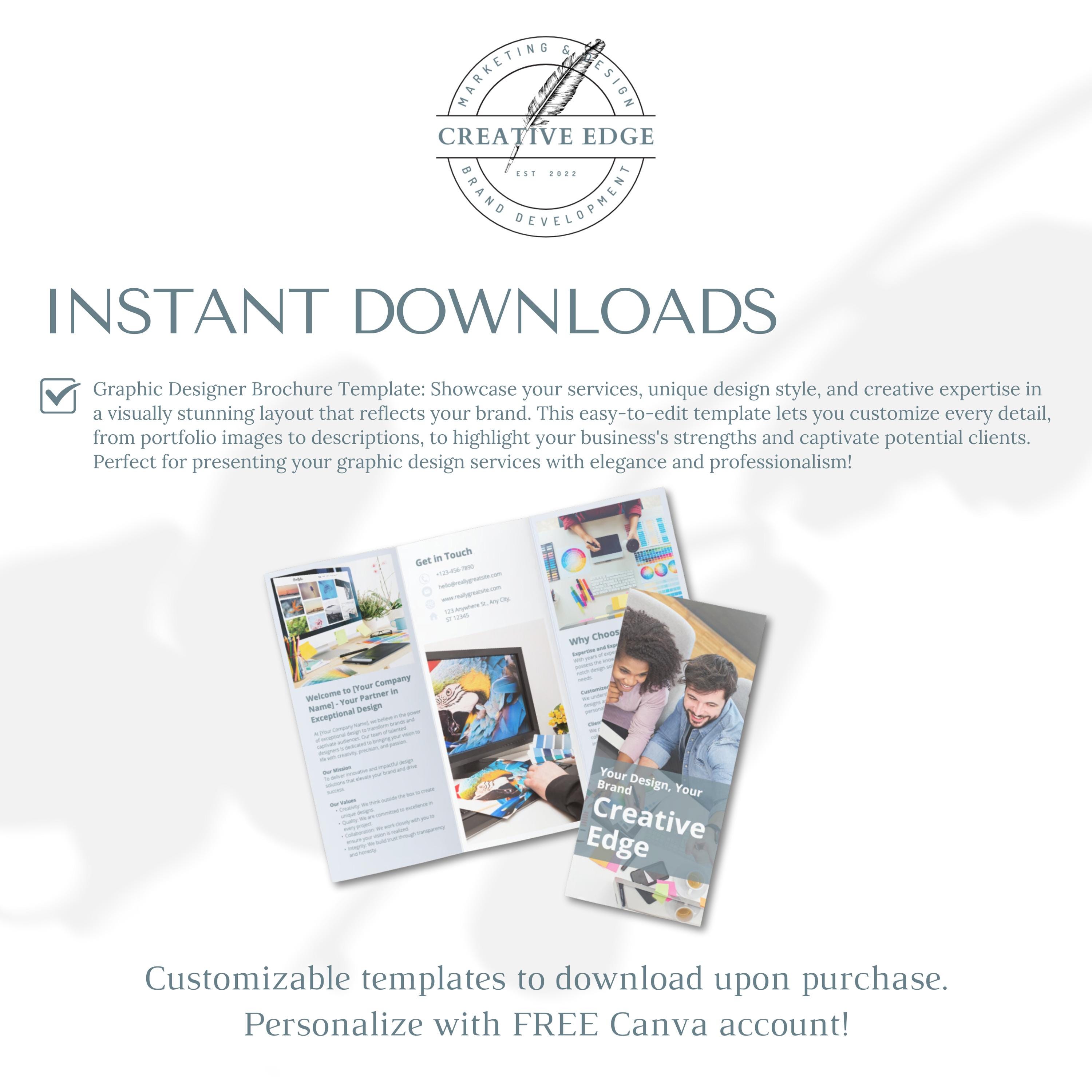 Graphic Designer Brochure Customizable - Etsy