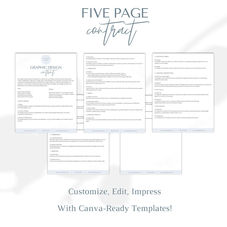 Graphic Design Contract Premier Bundle - Etsy