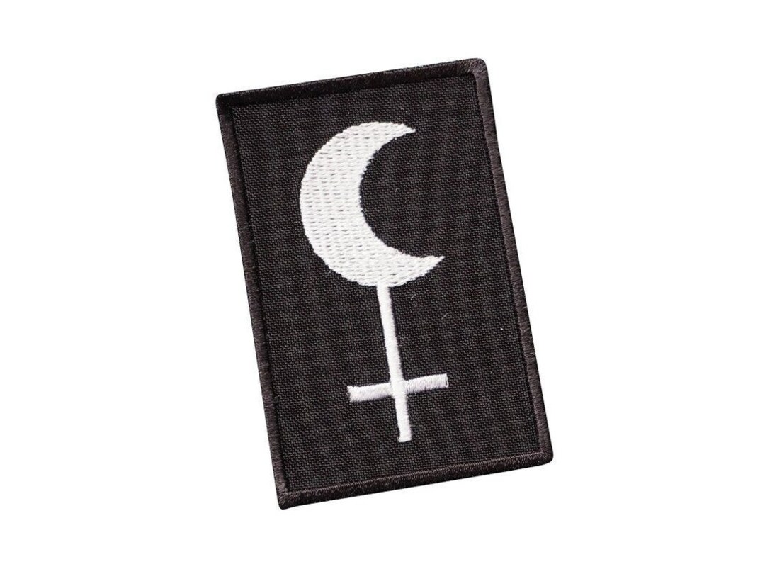 LILITH Symbol Embroidered Patch (occult, Satanic, Lucifer, Satan, Demon, Moon Symbol, Devil ...