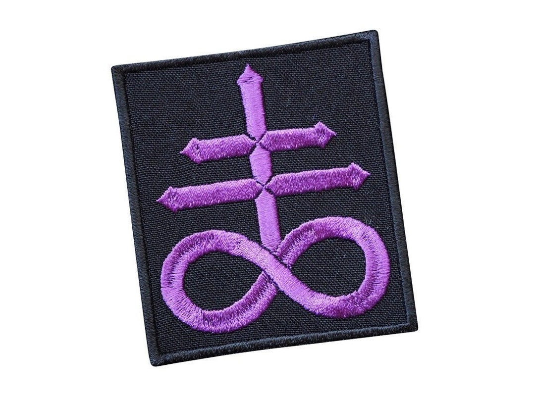 Lucifer Symbol Satanic Cross Embroidered Patch, Occult, Demon, 666 ...