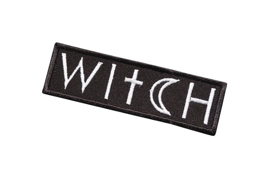WITCH Embroidered Patch, Occult, Magic, Vampire, Darkness, Moon, Wicca ...