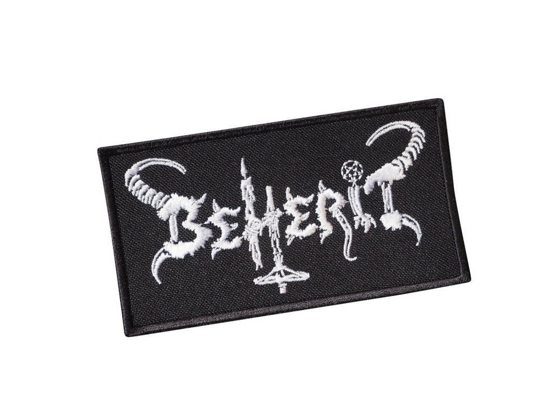 BEHERIT Embroidered Patch black Metal 534218 - Etsy
