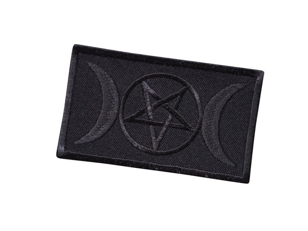 WICCAN Symbol Embroidered Patch (occult, Satanic, Lucifer, Satan, Demon ...