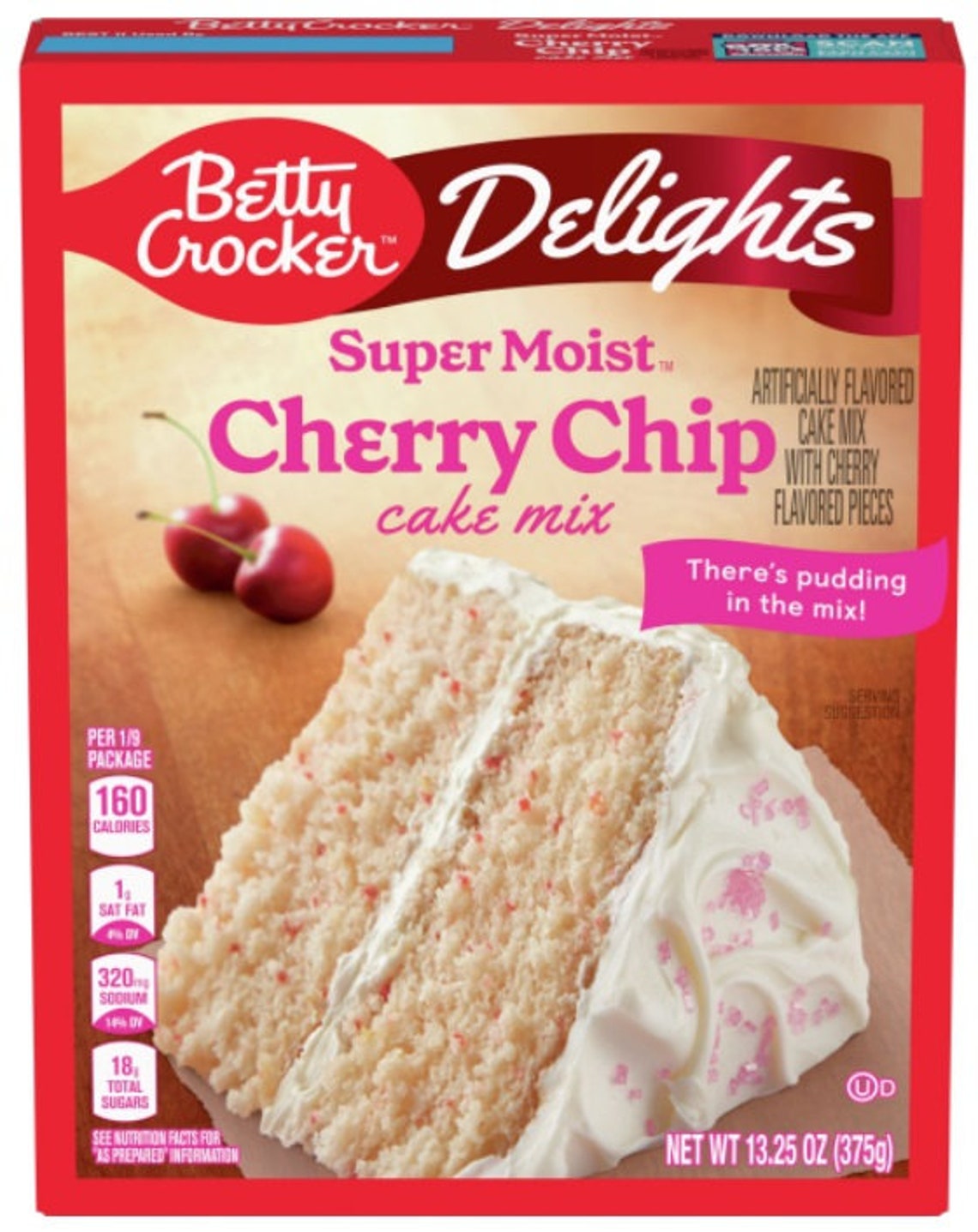 Betty Crocker Cherry Chip Cake Mix & Frosting Gift Box Set Care Package ...