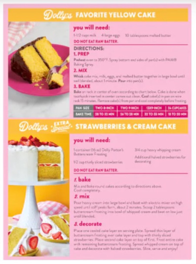 Dolly Parton Southern Style Favorite Cakes Gift Box Care Package ...