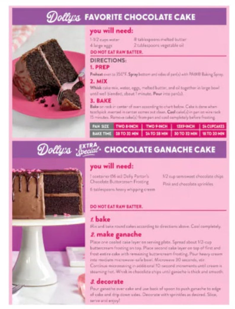 Dolly Parton Southern Style Favorite Cakes Gift Box Care Package ...