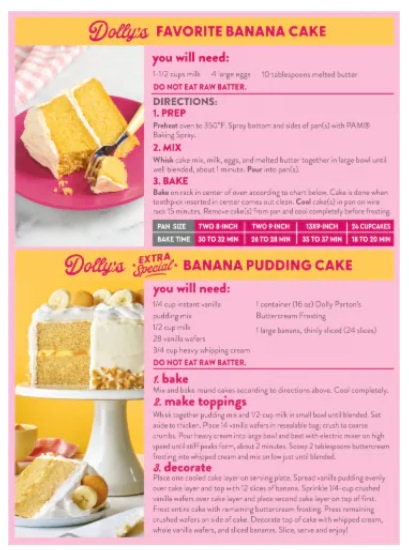 Dolly Parton Southern Style Favorite Cakes Gift Box Care Package ...