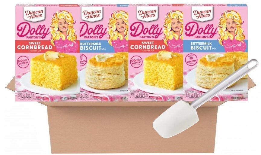 Dolly Parton Sweet Cornbread & Buttermilk Biscuit Mixes Gift Box Set ...