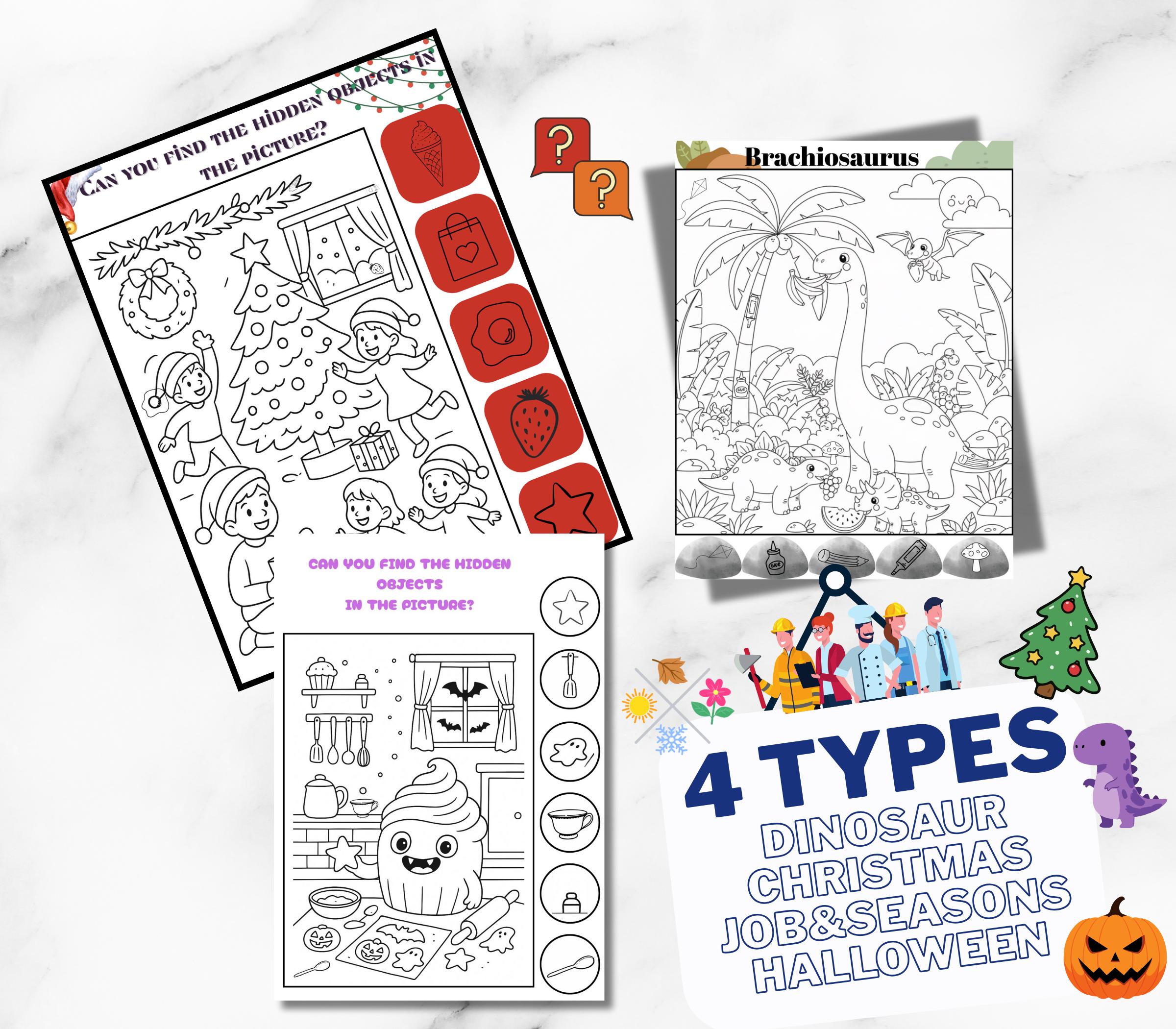 Hidden Object Coloring Pages: Spy Theme Activity Book (PDF) - Etsy