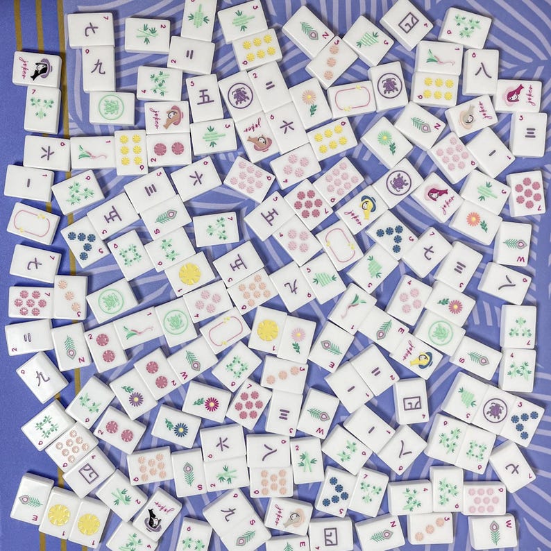 The Boho Chic Mahjong Tile Set - Etsy