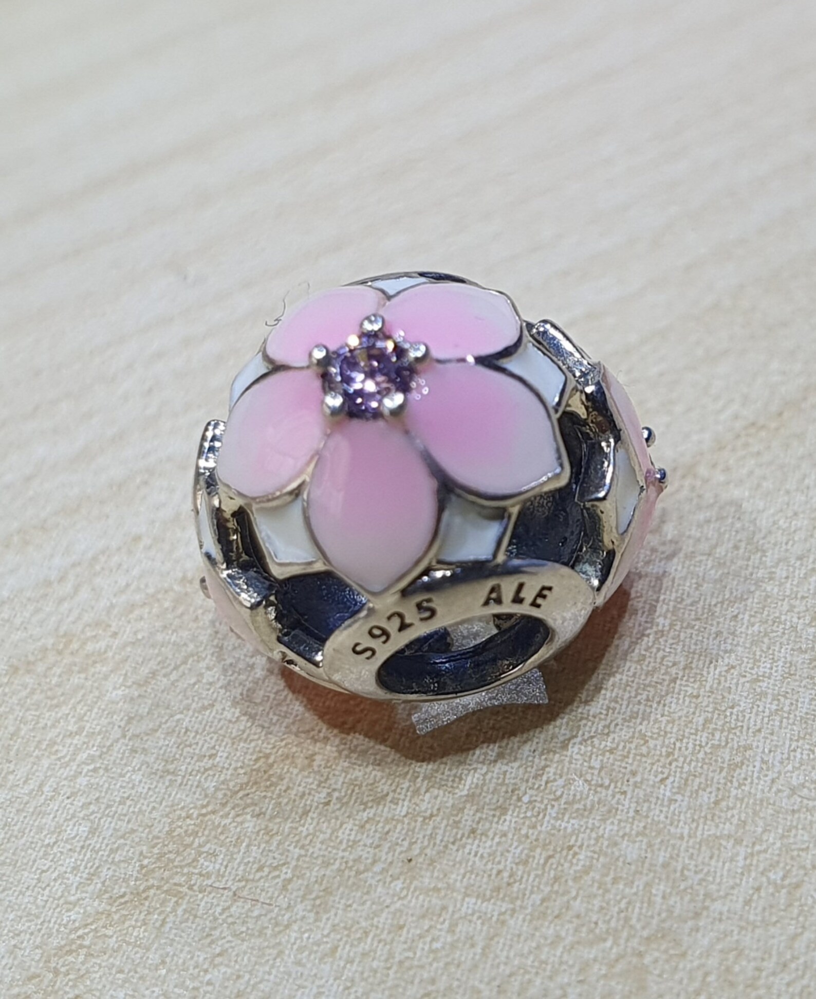 Pandora Silver and Enamel Flower Charm - Etsy