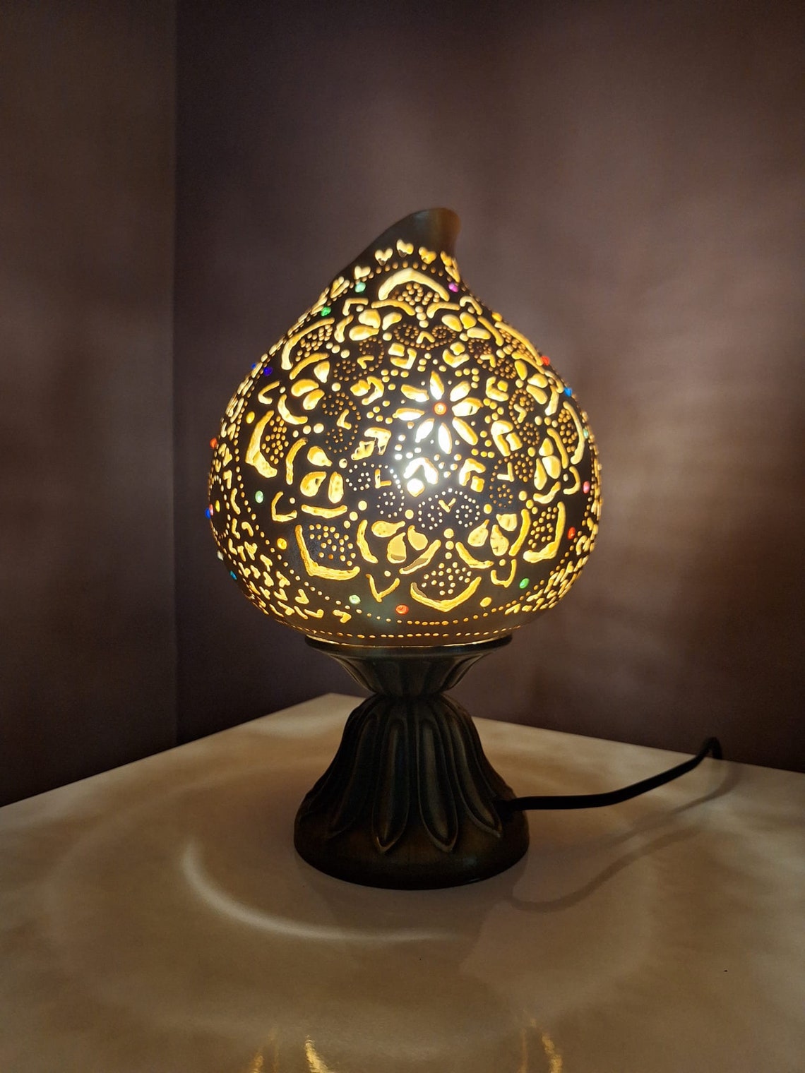 Calabash Table Lamp Sukabagi Lamba Abajur - Etsy
