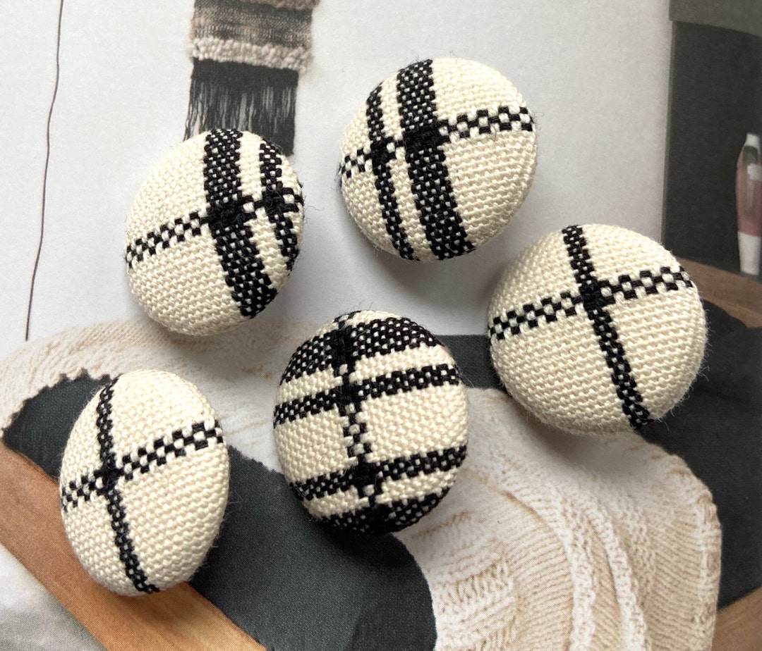 Cream Black Creme Noir French Country Coat Dress Plaid Checks Carre ...