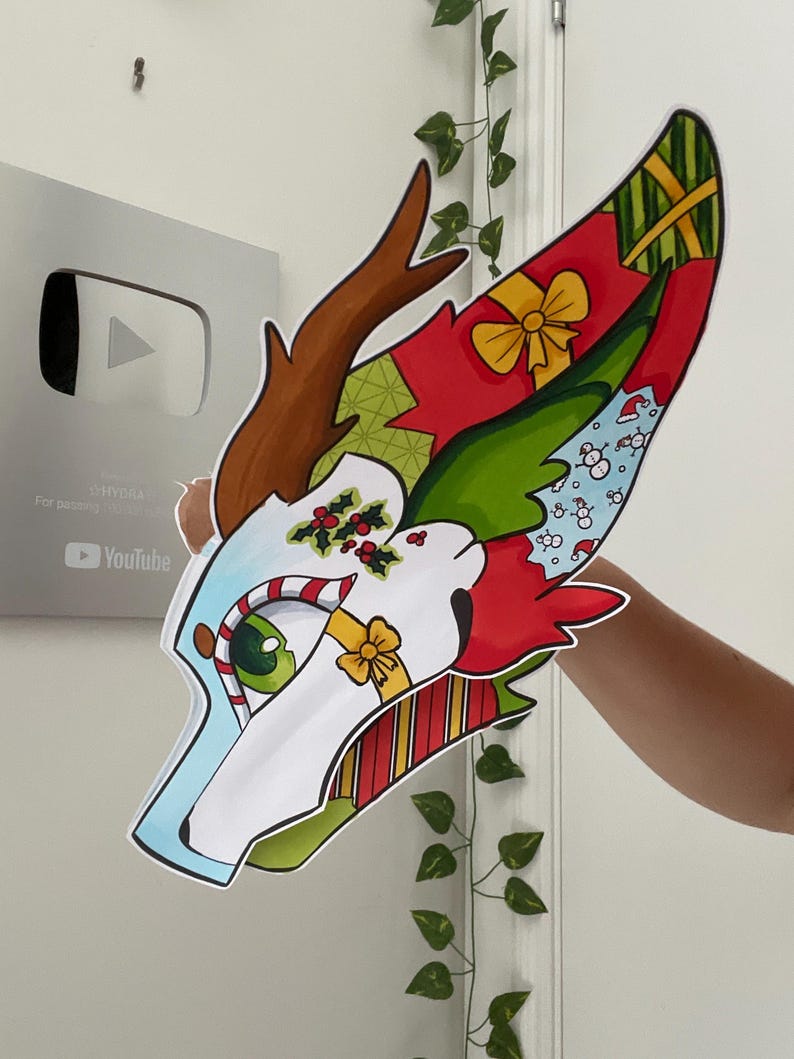 Downloadable Christmas Dragon Puppet Kit - Etsy Australia