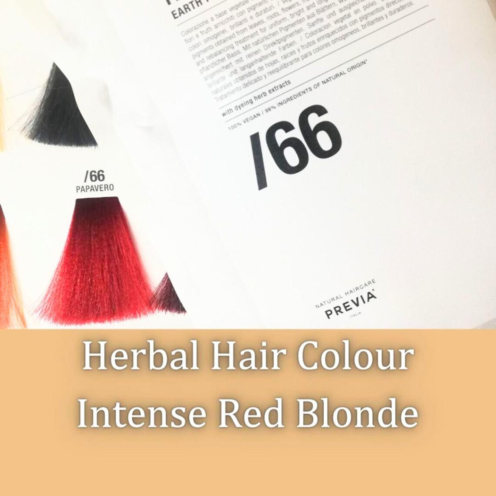 Red Blonde Herbal Hair Color Previa Earth Infusion Powder Intense Red ...