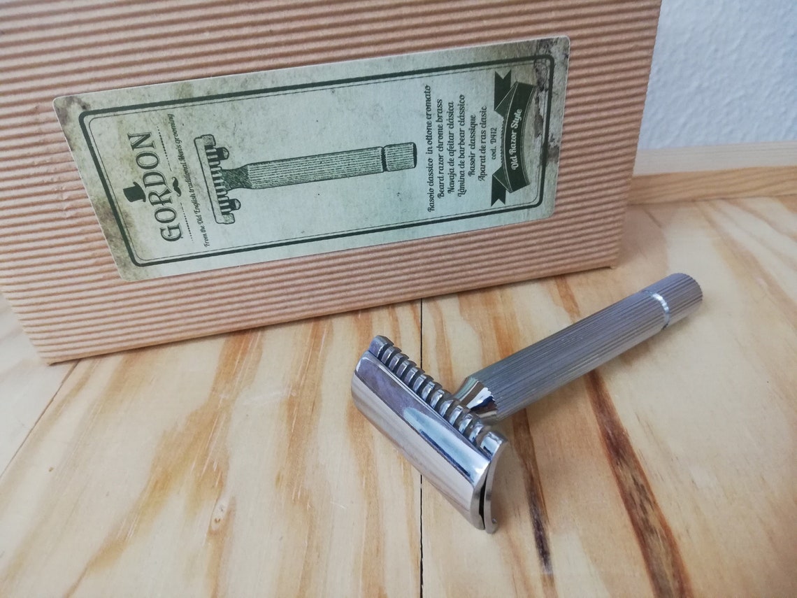 Gordon Beard Razor - Chrome Brass Old Style Safety Shaving Tool for ...