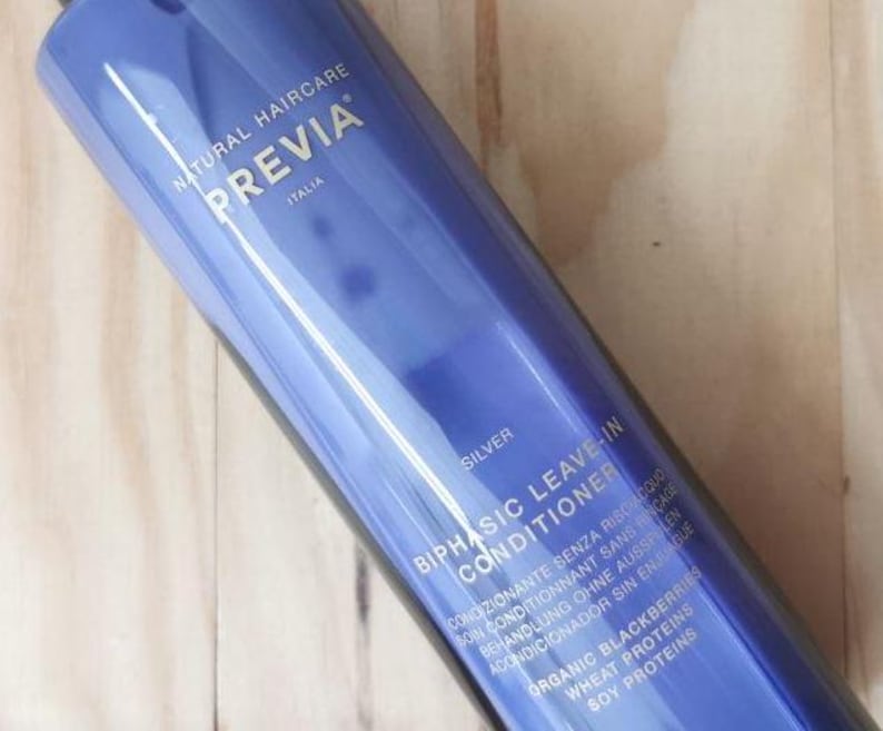 Previa Haircare Silver Biphasic Leave-in Conditioner for Blonde & Gray ...