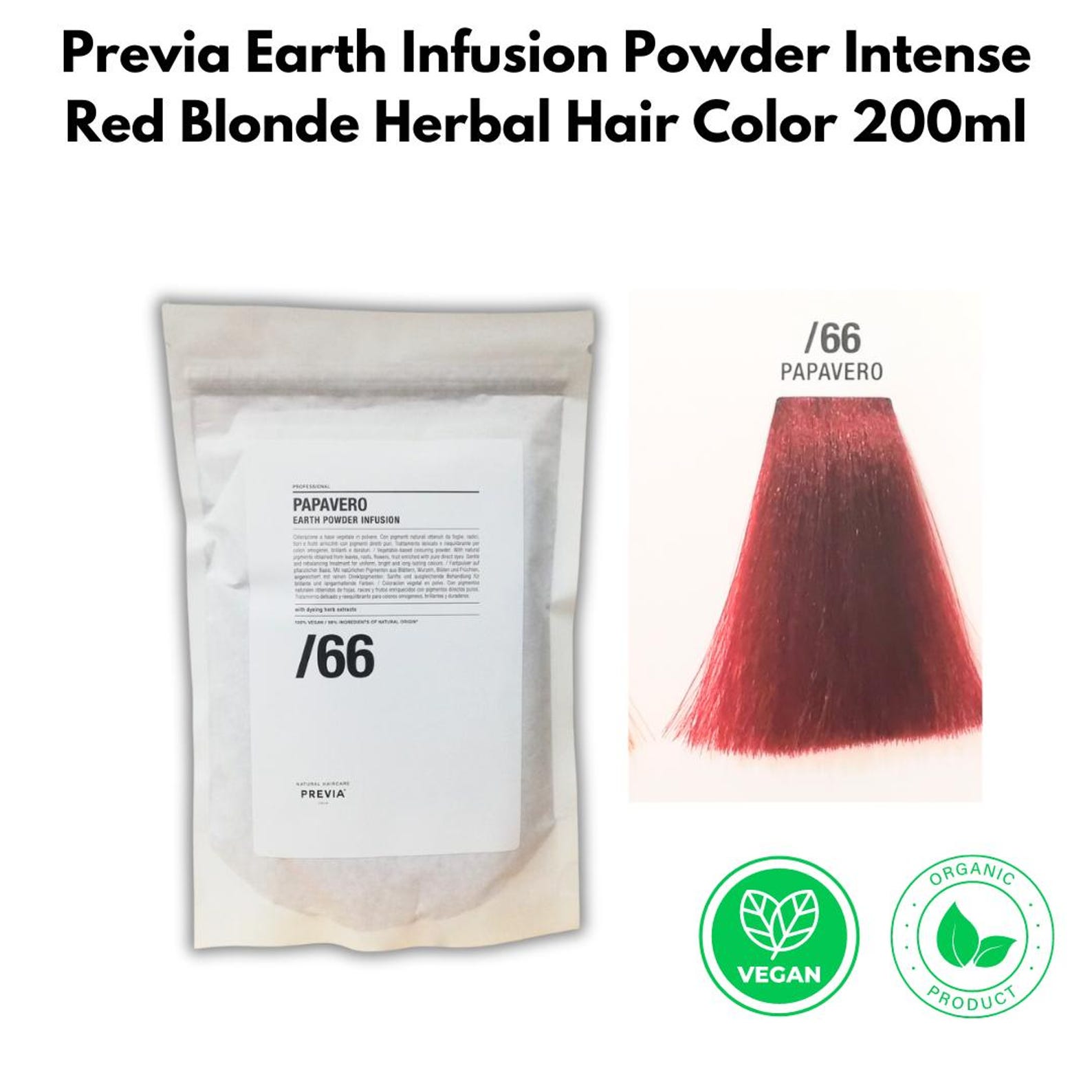 Red Blonde Herbal Hair Color Previa Earth Infusion Powder Intense Red ...