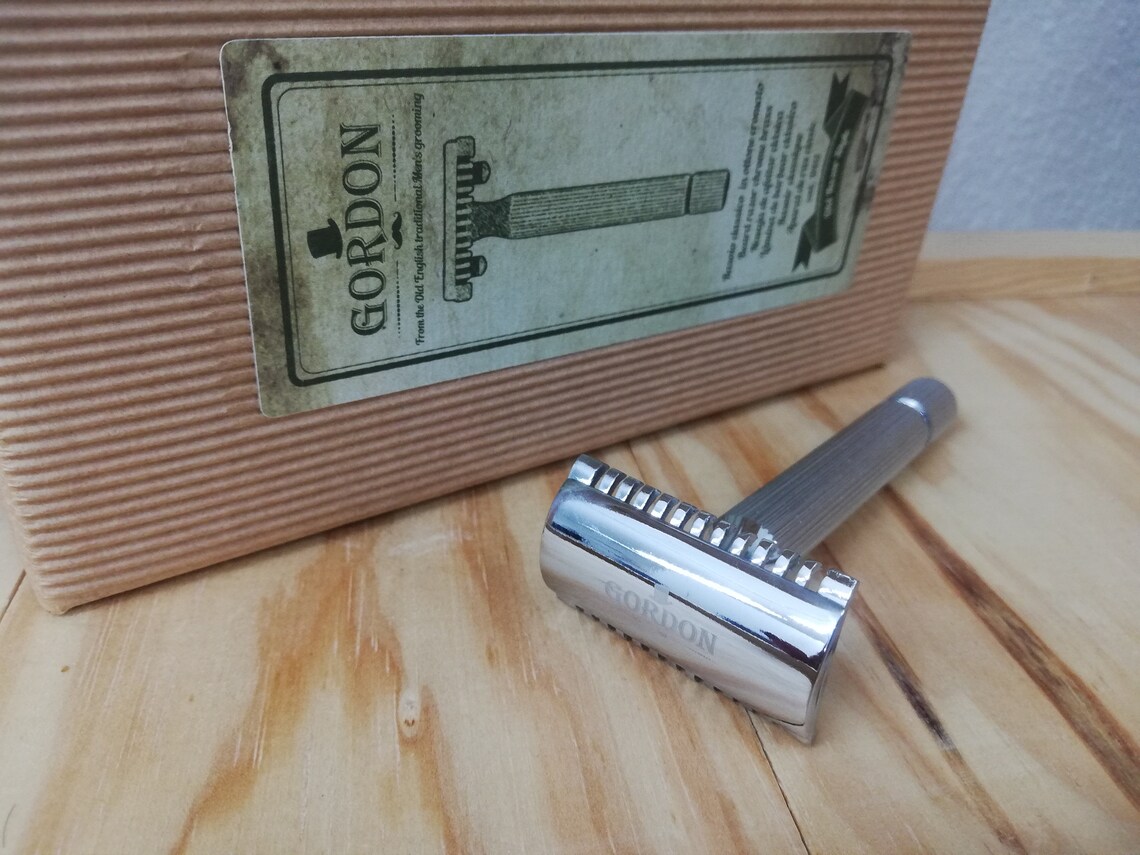 Gordon Beard Razor - Chrome Brass Old Style Safety Shaving Tool for ...