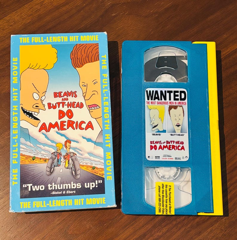Beavis and Butthead Custom VHS Tape - Spoolswaps Limited Edition Custom ...