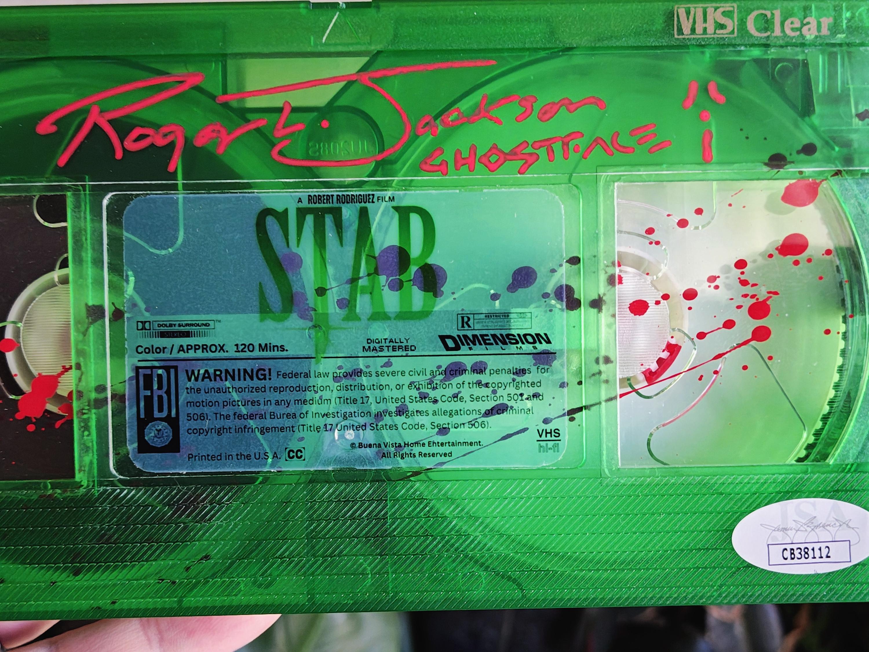 Signed Stab VHS Tape – Ghostface Roger L. Jackson, JSA Certified Horror ...