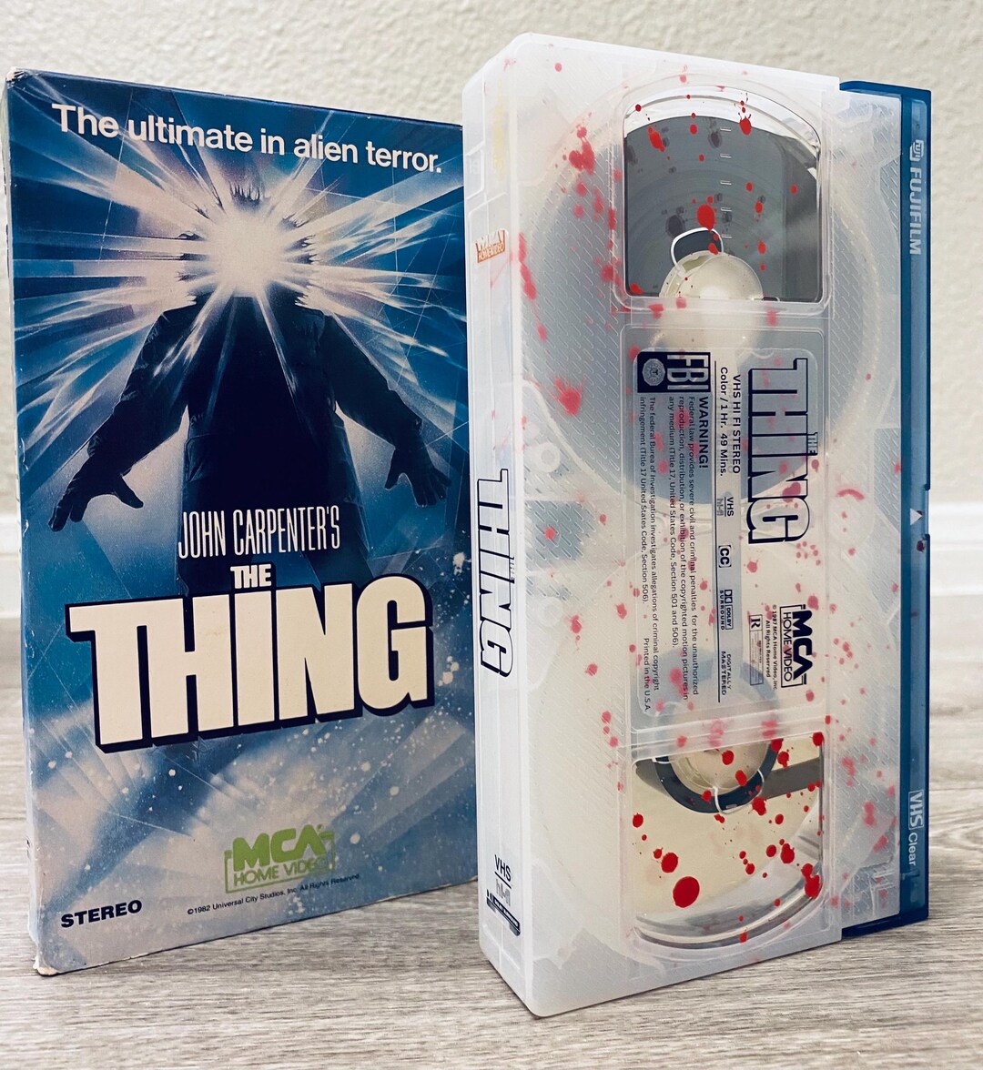 The Thing Custom VHS Tape Spoolswaps Limited Edition Custom Horror VHS ...