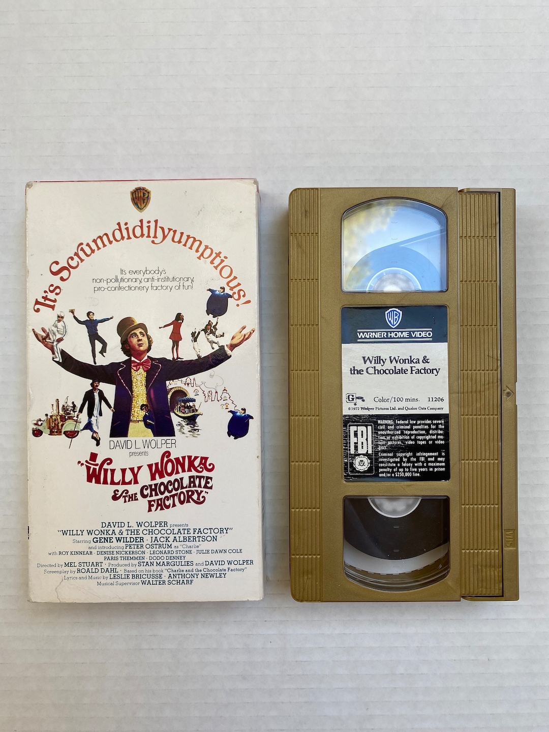 Willy Wonka and the Chocolate Factory VHS, 1986 Vintage Edition David ...