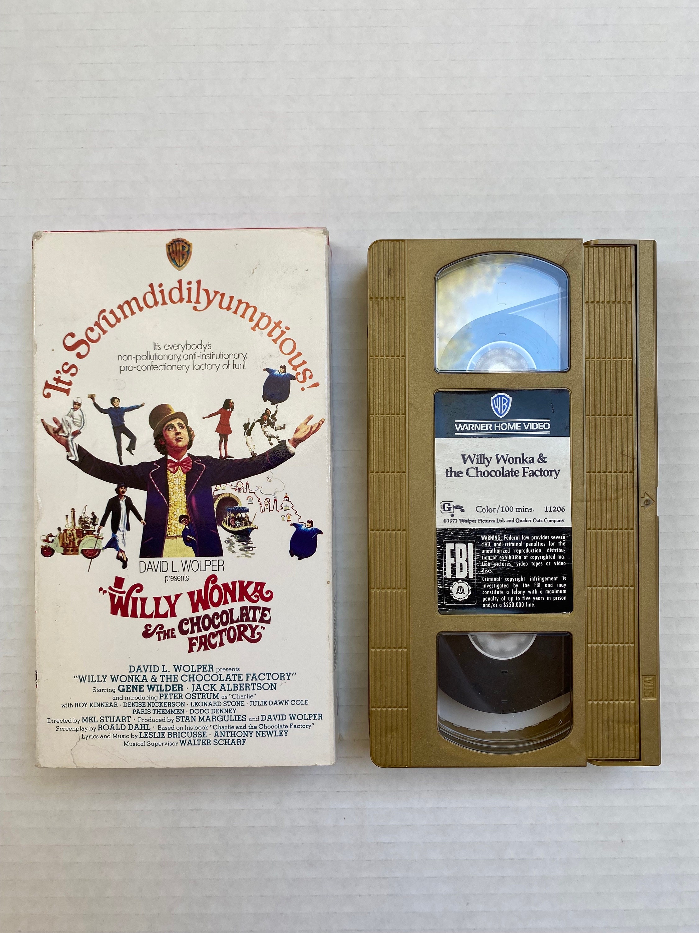 Willy Wonka VHS, 1986 Vintage Gold Tape, Custom Edition - Etsy