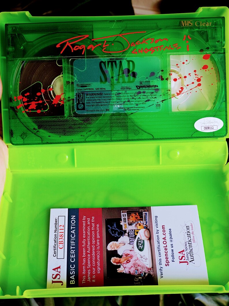 Stab Custom VHS Tape - Signed by Ghostface Roger L. Jackson JSA ...