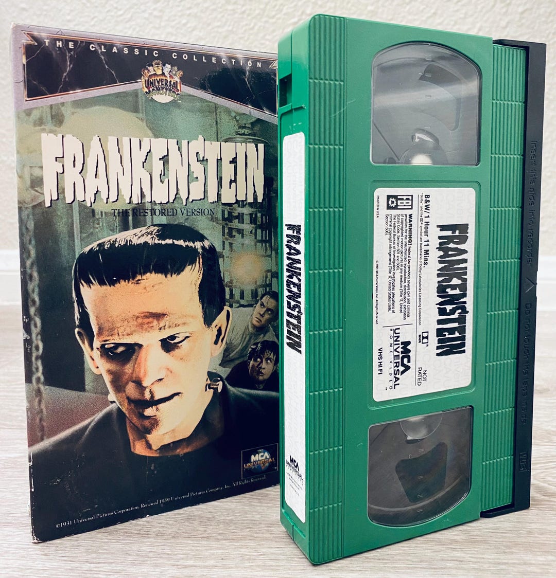 Frankenstein Custom VHS Tape Spoolswaps Limited Edition Custom Horror ...