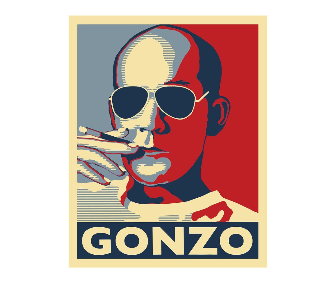 HUNTER S THOMPSON GONZO Art Print - Poster - 11" X 14" by Atelier ...