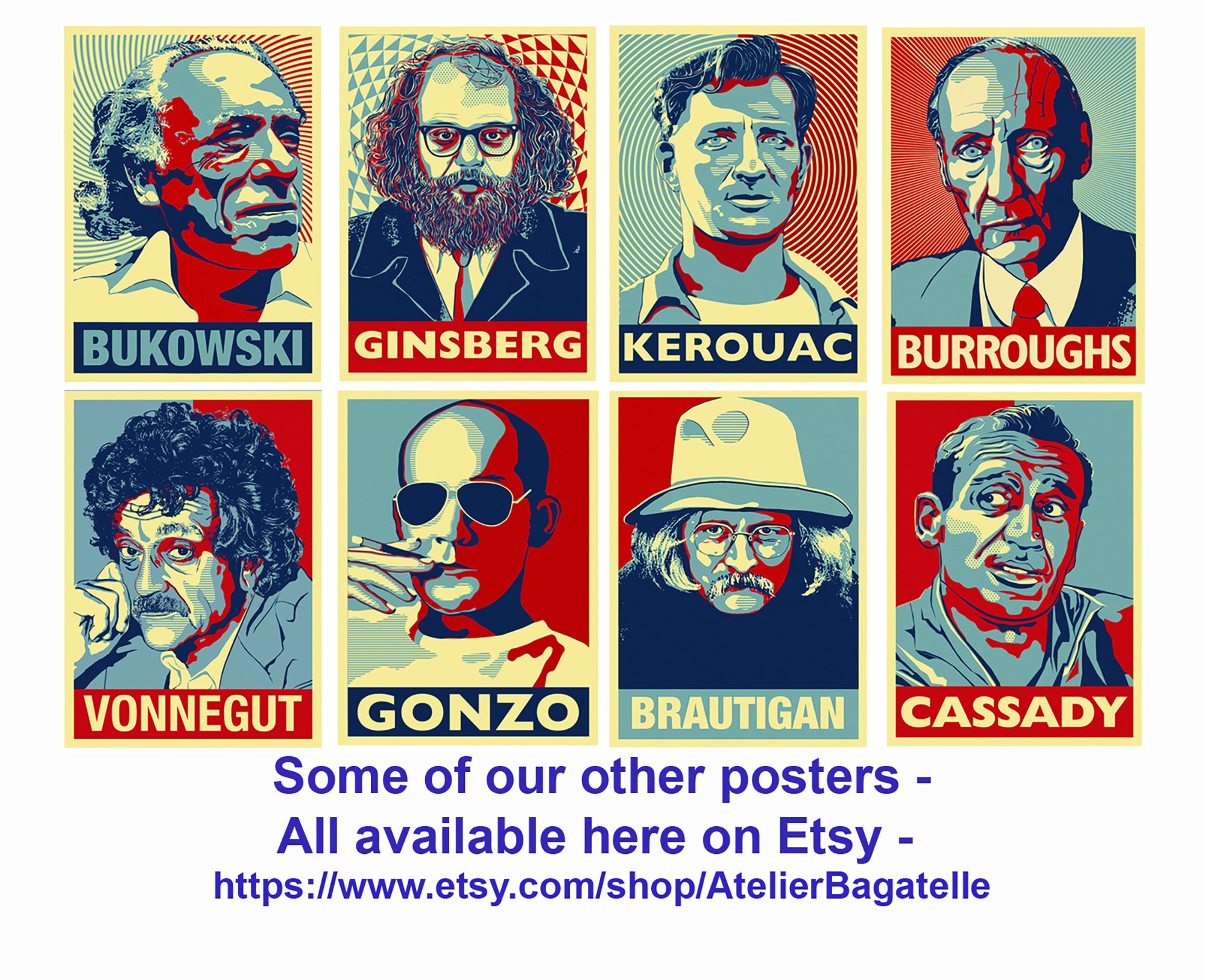 Allen Ginsberg - Beat Generation Poet, Buddhist, Pot Head - A Poster by ...