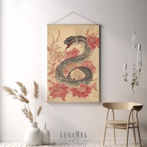 Chinese Zodiac Art Print – Year of the Snake 2025 | Asian Wall Art With ...