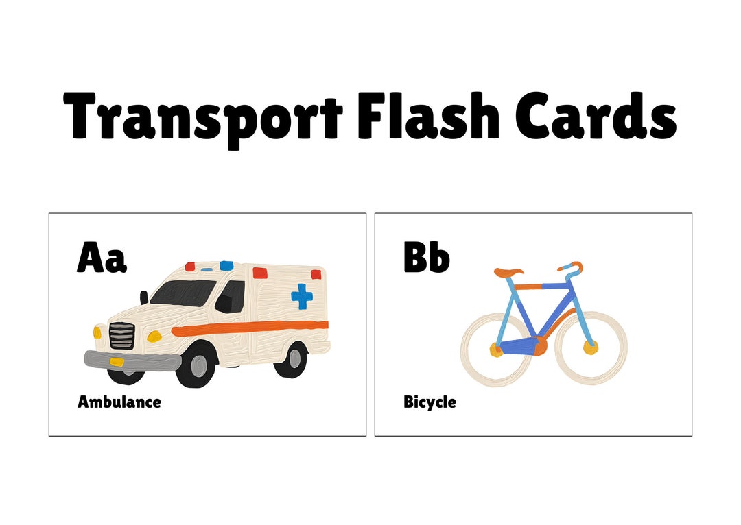 Transport Flash Cards, ABC, Alphabet, Teaching, Learning, Home School ...