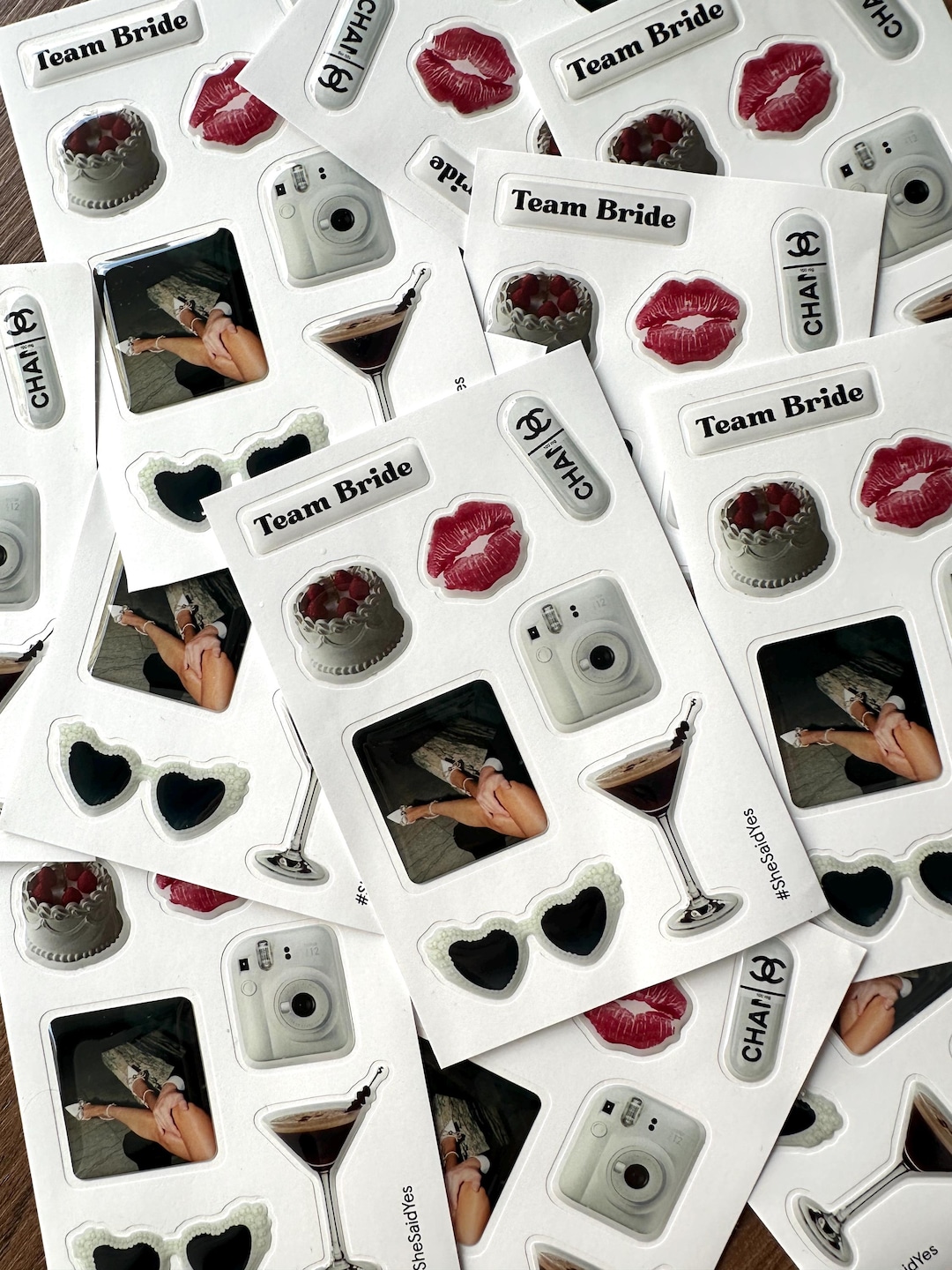 20 Packs CUSTOM 3D Stickers for Your Wedding/event. Modern Memory Gift ...