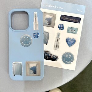3D BLUE Vinyl Sticker Pack — Water-resistant Aesthetic Decals for Phone ...