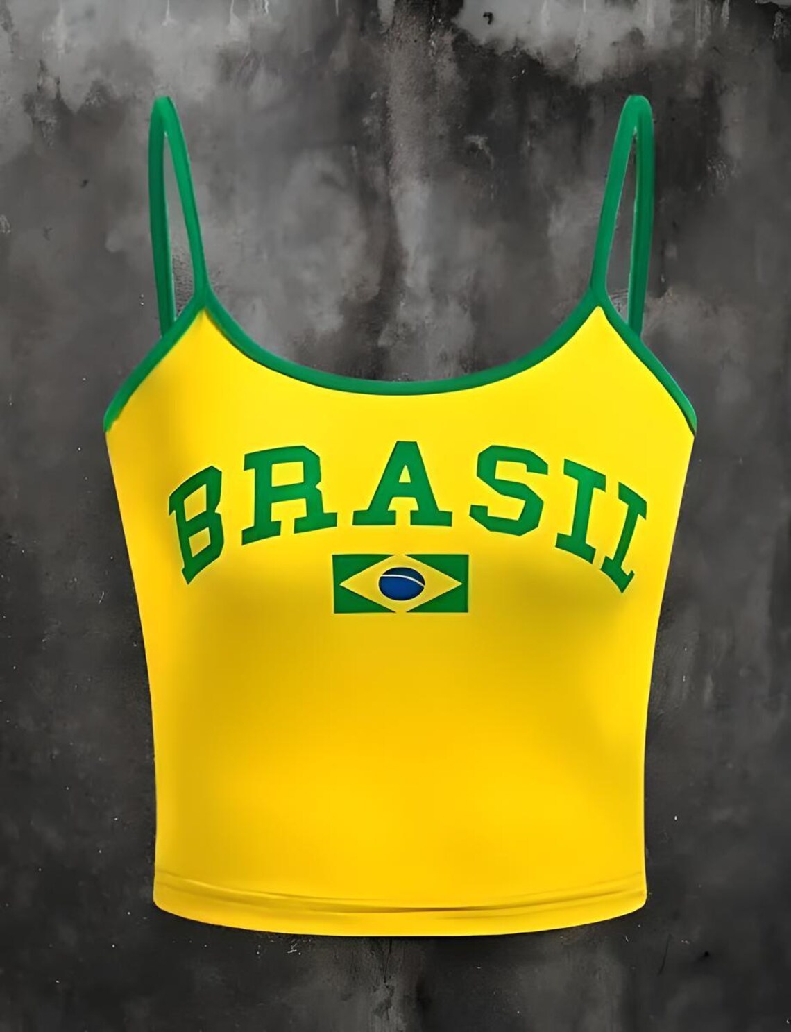 Brasil Y2K Crop Top Baby Tee Brazil Flag Blokette Blokecore Aesthetic ...